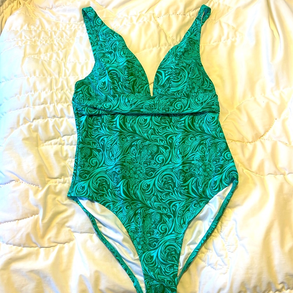 Infamous Swim Green One Piece - Gem